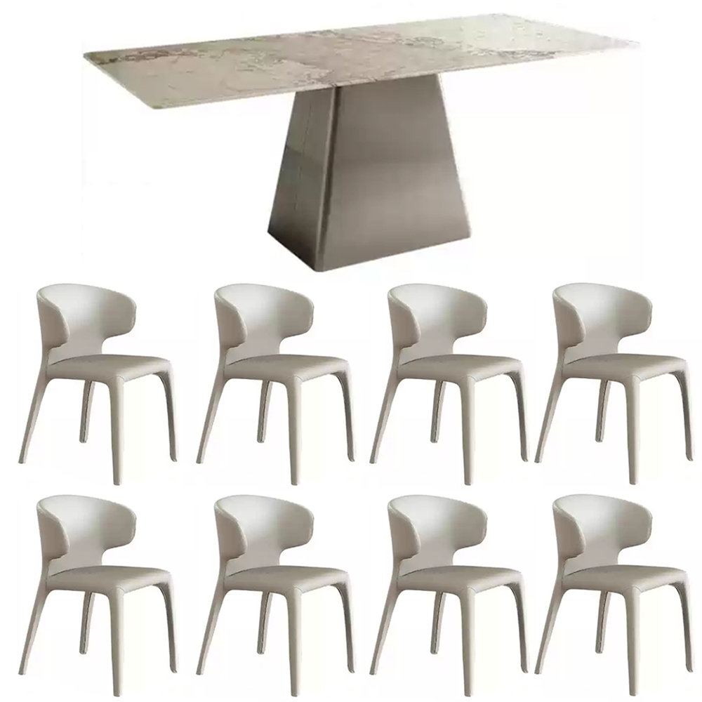 LABAORRY Modern light luxury rectangular dining table sets. | Wayfair