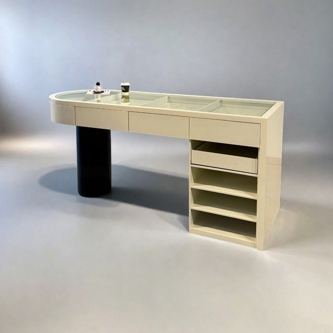 BILBRA Glass Center Island Display Cabinet | Wayfair