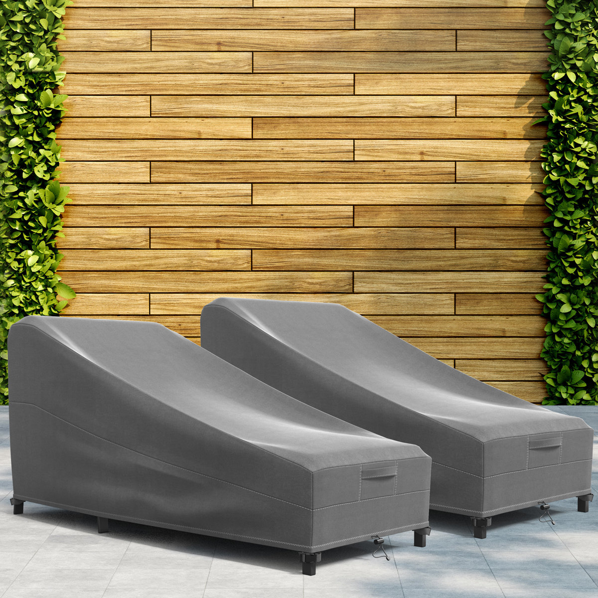 Arlmont & Co. Set of 2 Chaise Lounge Chair Cover - Breathable, Heavy ...