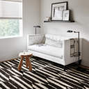 AllModern Wesler Geometric Hand Knotted Wool Dark Brown/Ivory Area Rug ...