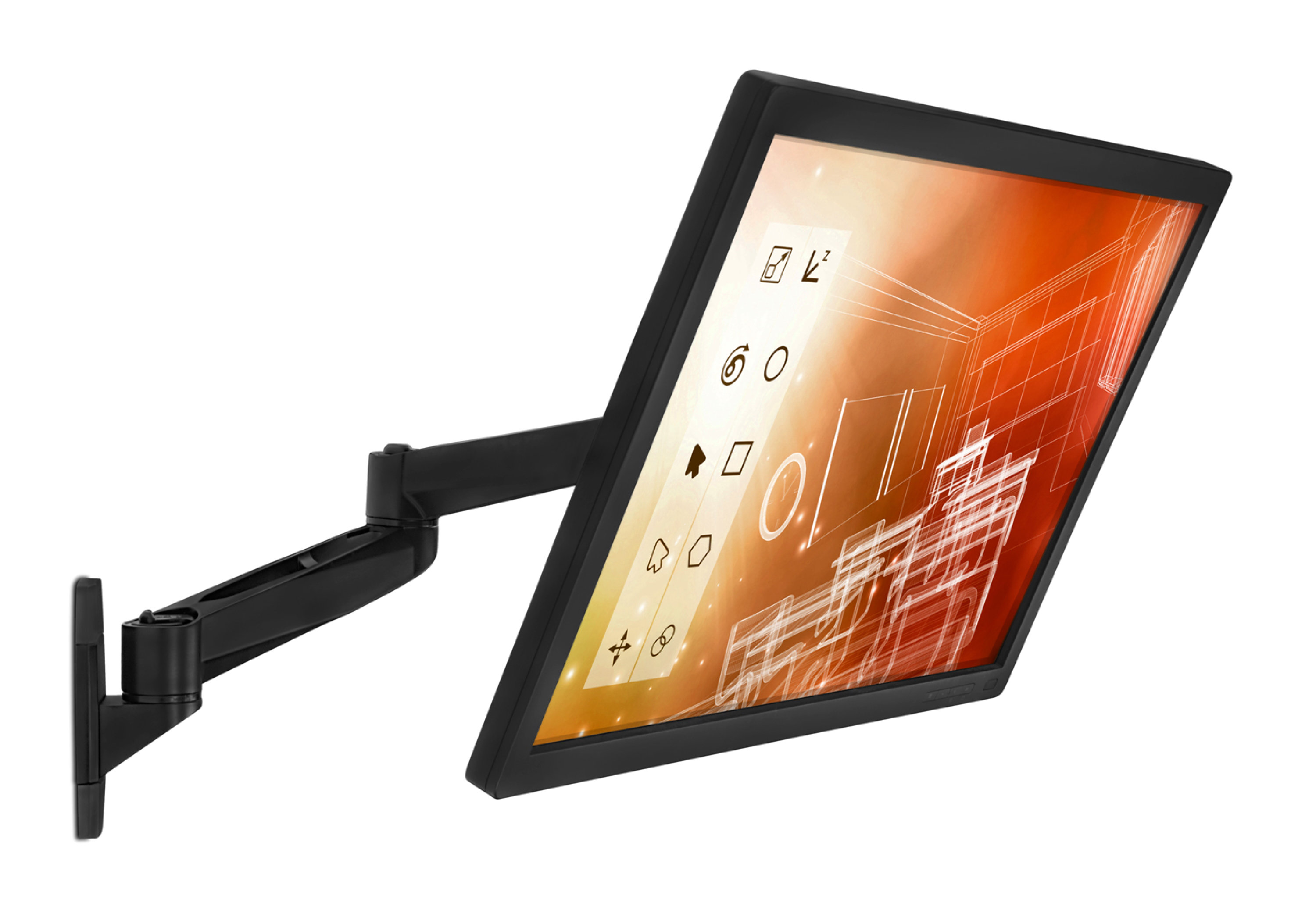 Mount-It Full Motion Premium Single Monitor Wall Mount Arm | Quick ...