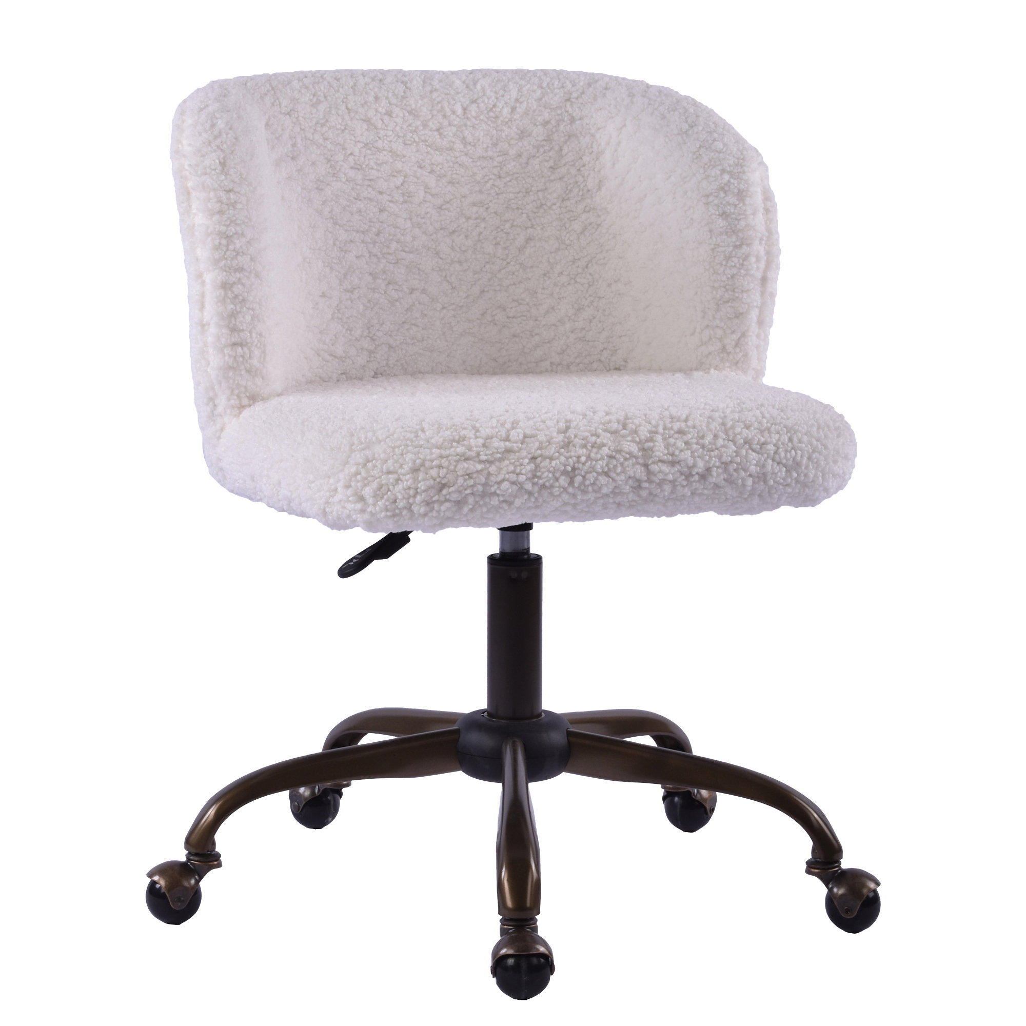 Everly Quinn Rylee Swivel Vanity Chair with 360 Degree Rotation, Modern ...