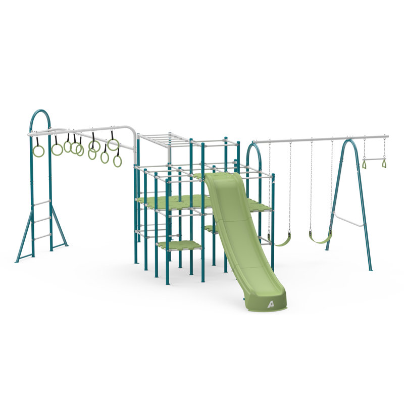ActivPlay Base Camp Playground + Monkey Bars, Jungle Line | Wayfair