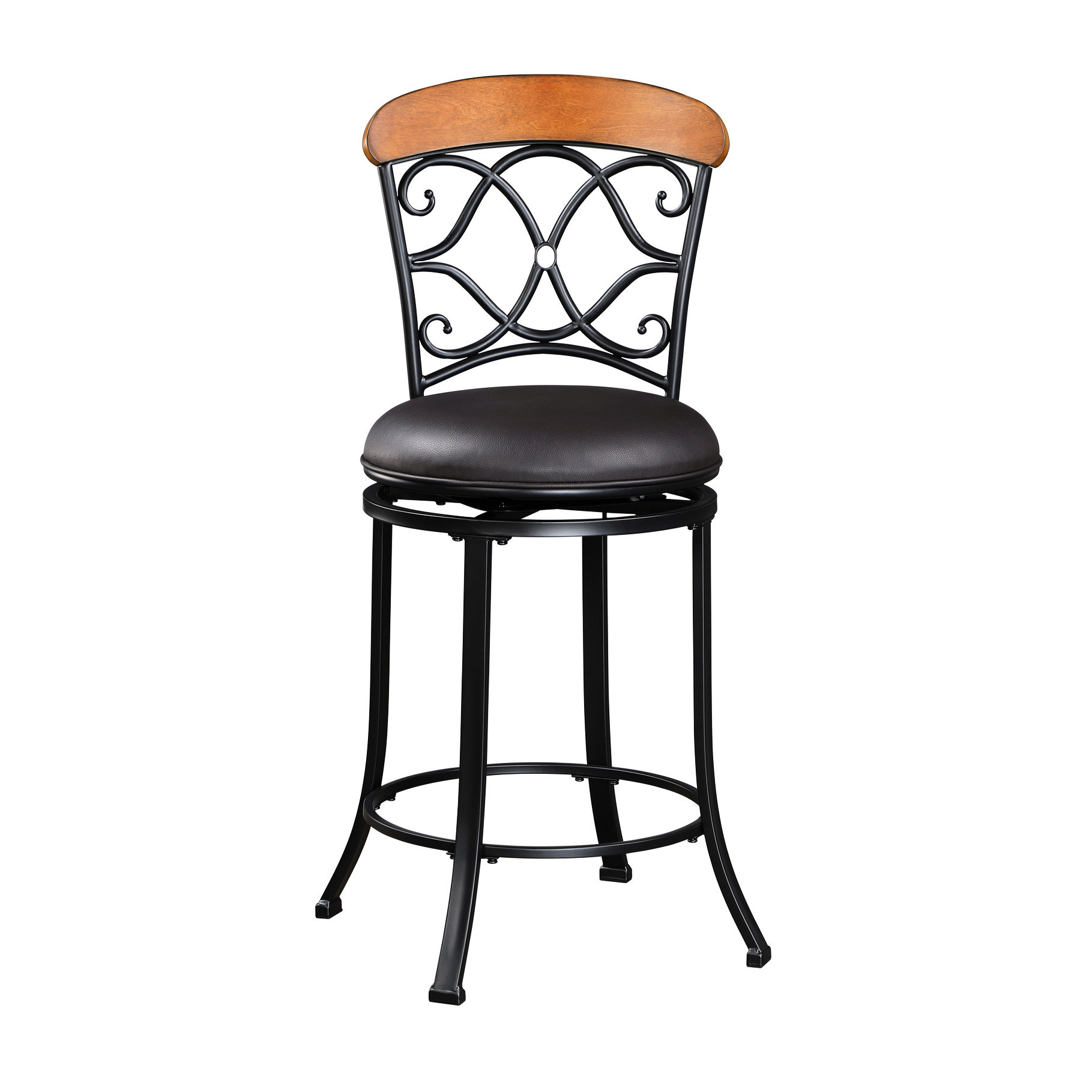 Trent Austin Design® 360-degree Rotating Counter Height Chair, Faux ...