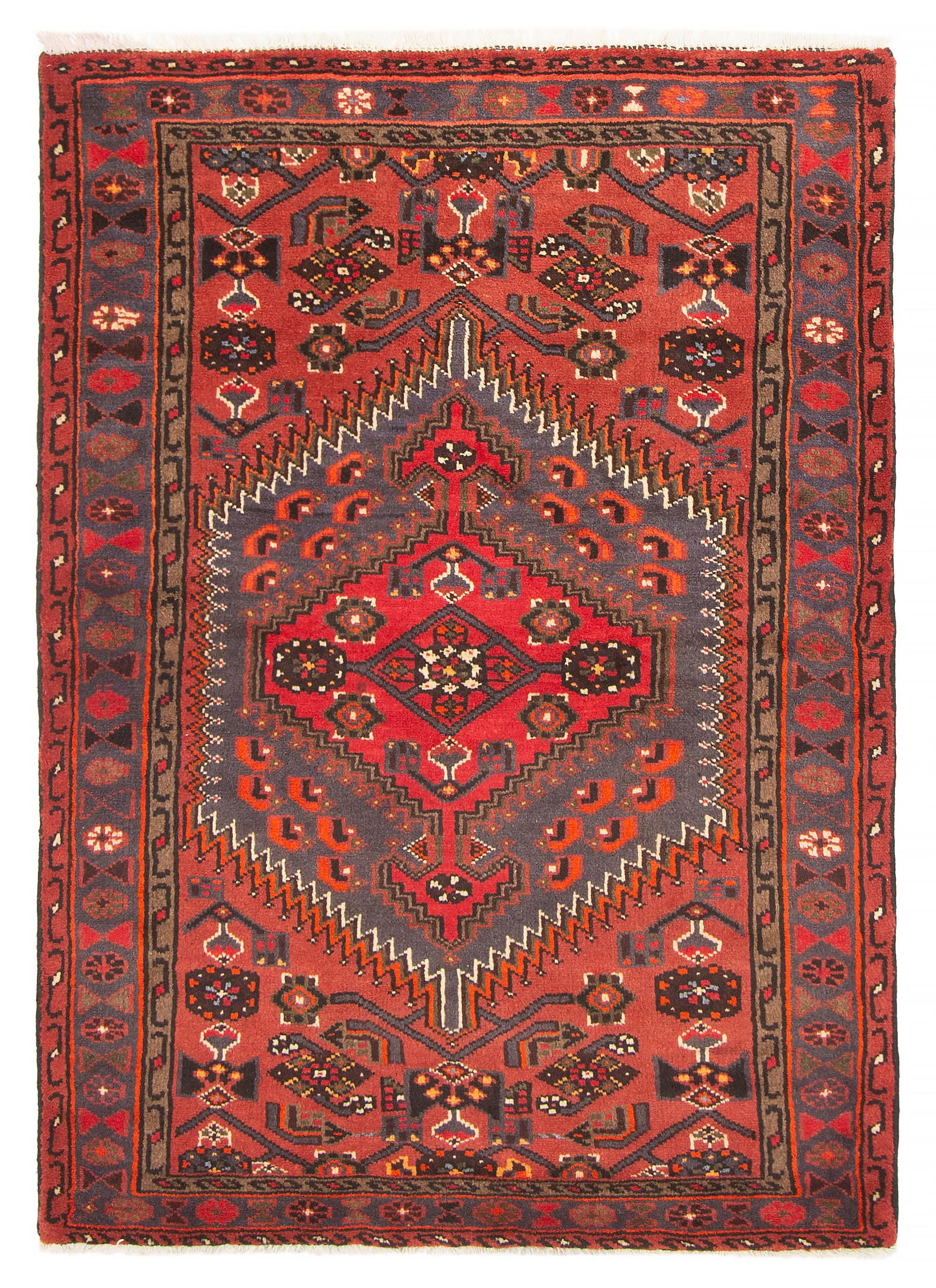 Bungalow Rose Andelz Dark Red Rug 3'4" x 4'11" | Wayfair