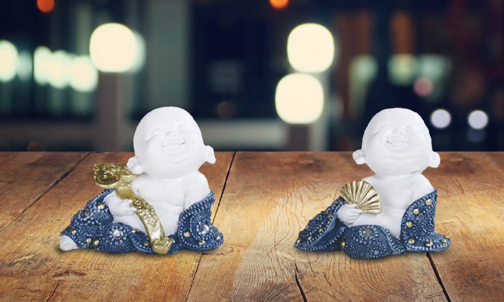 August Grove® Brieon 2-PC Little Monk Set 3.5"W Figurine Unique Gifts ...
