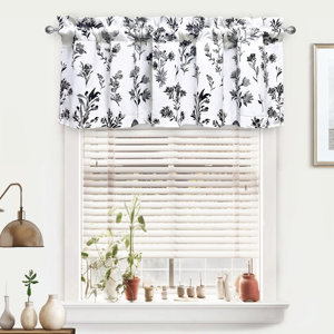Red Barrel Studio® Jaeven Floral Tailored 52'' W Window Valance ...