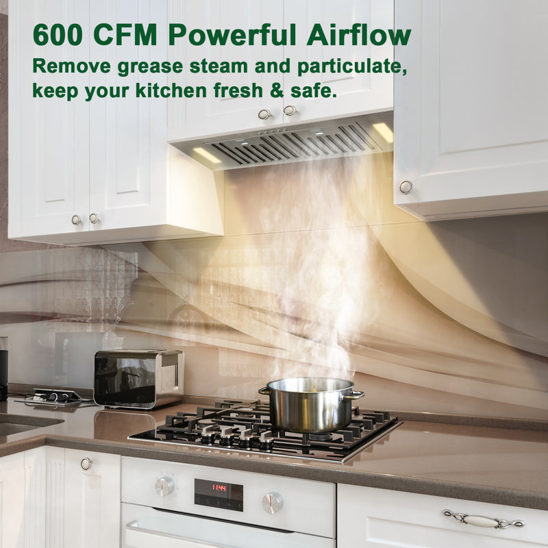 Nauxus 26" 600 CFM Ducted Insert Range Hood | Wayfair