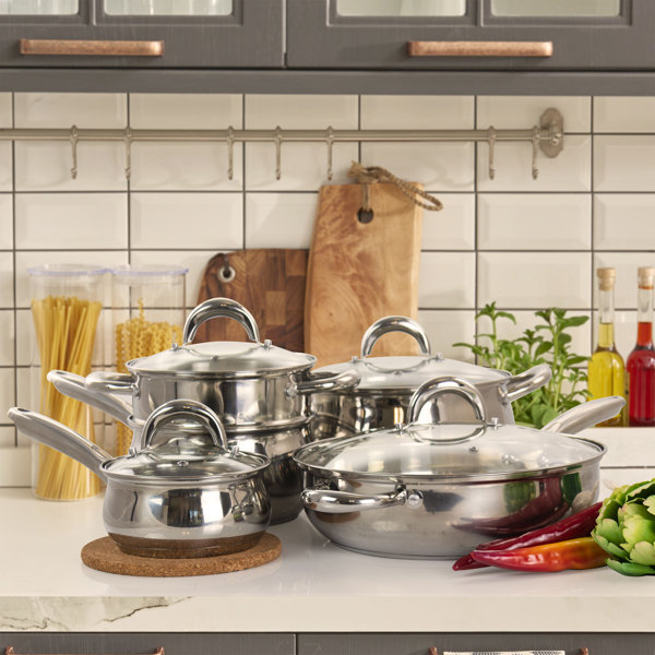 Gibson Home 12 Piece Stainless Steel Cookware Set | Wayfair