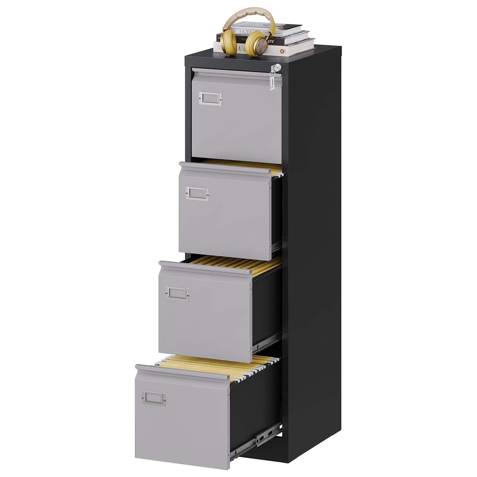 Inbox Zero 4 Drawers Vertical File Cabinets With Lock - Wayfair Canada