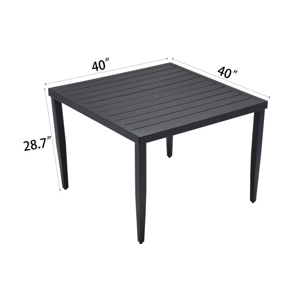 Red Barrel Studio® Anna Aluminum Square Dining Table | Wayfair