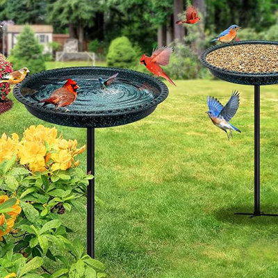 heavy metal bird bath
