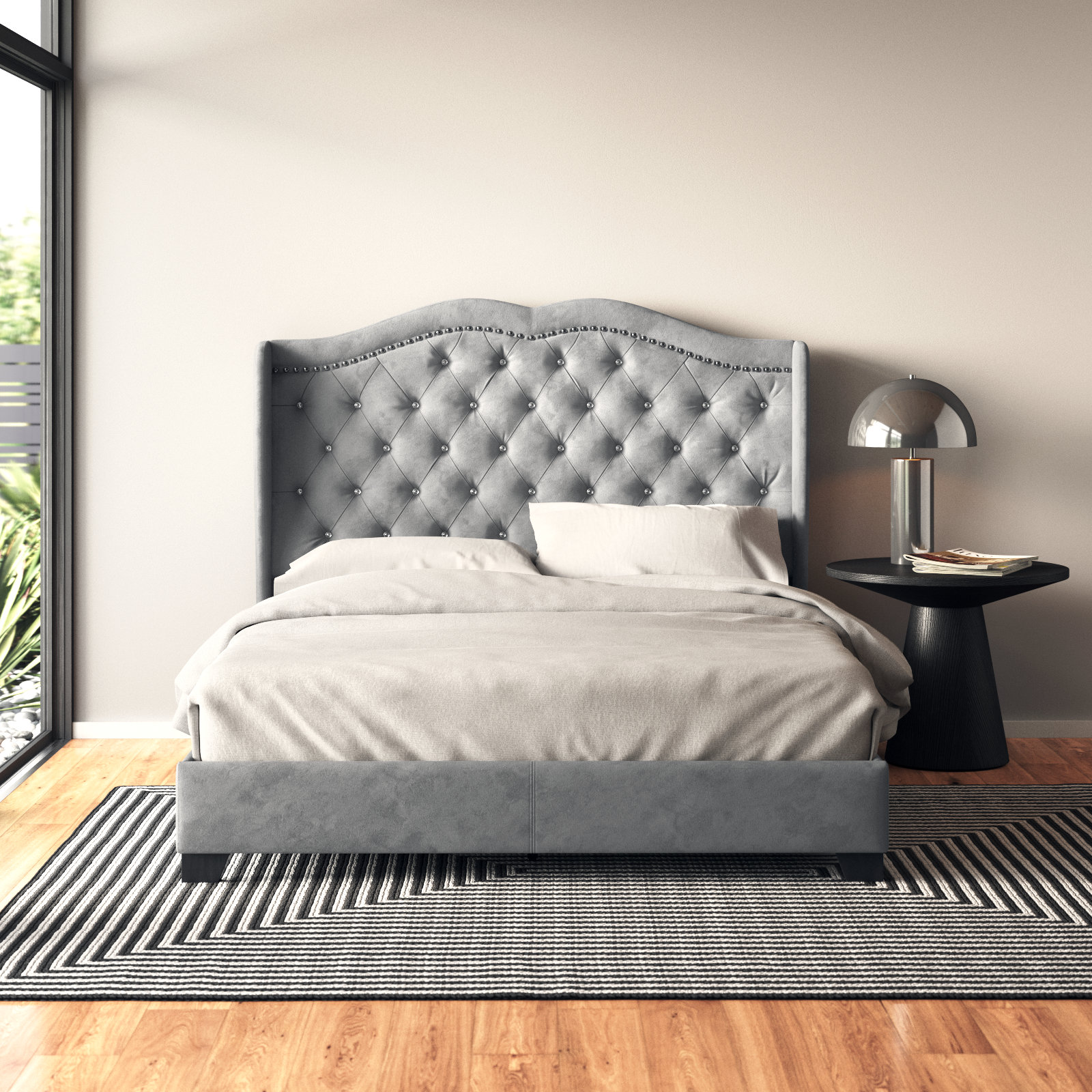 Willa Arlo™ Interiors Tess Tufted Upholstered Low Profile Standard Bed ...