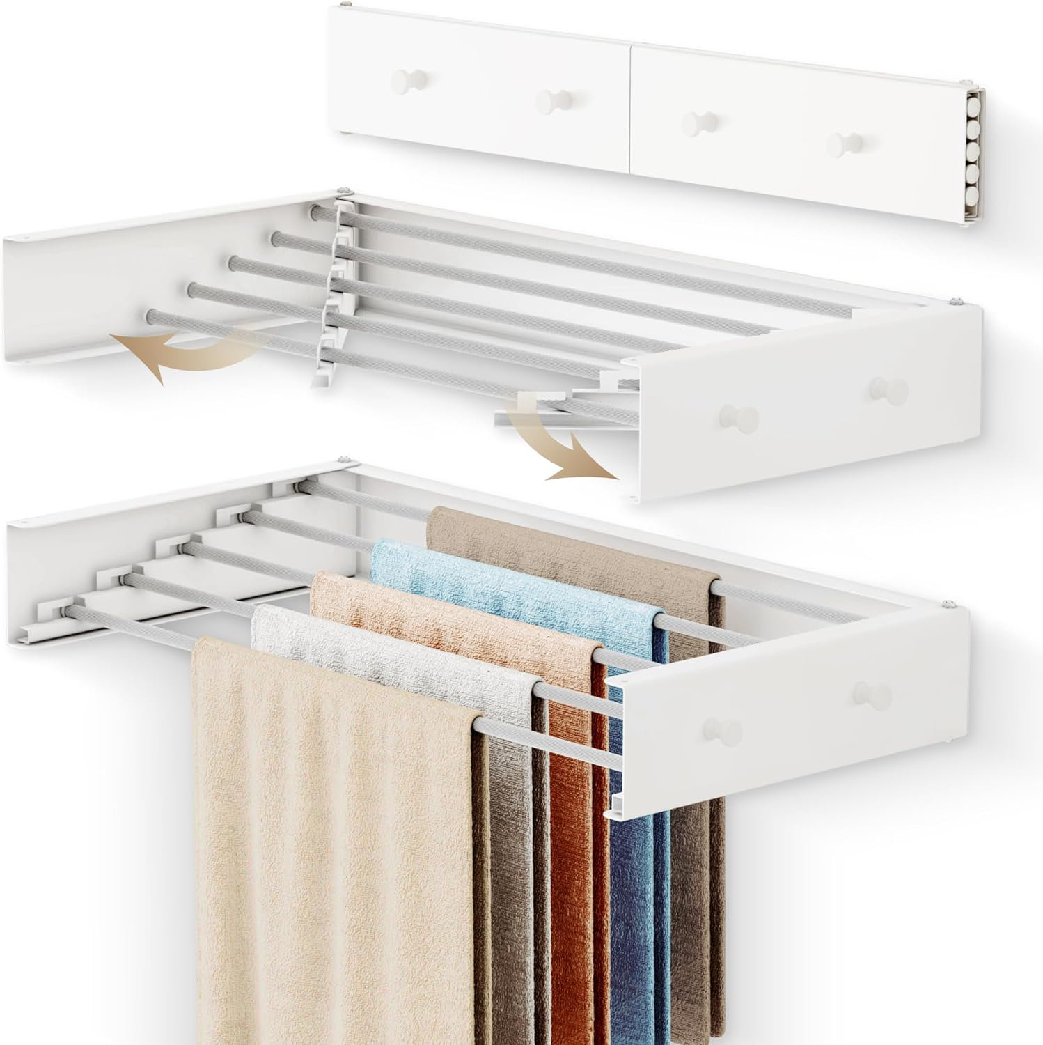 Rebrilliant Wall-Mounted Drying Rack | Wayfair