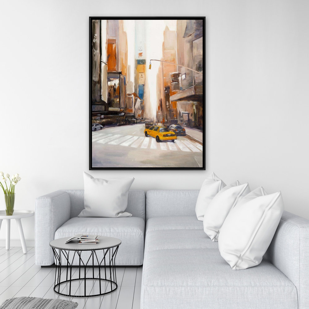 Begin Edition International Inc. " Calm Street With Taxi " | Wayfair