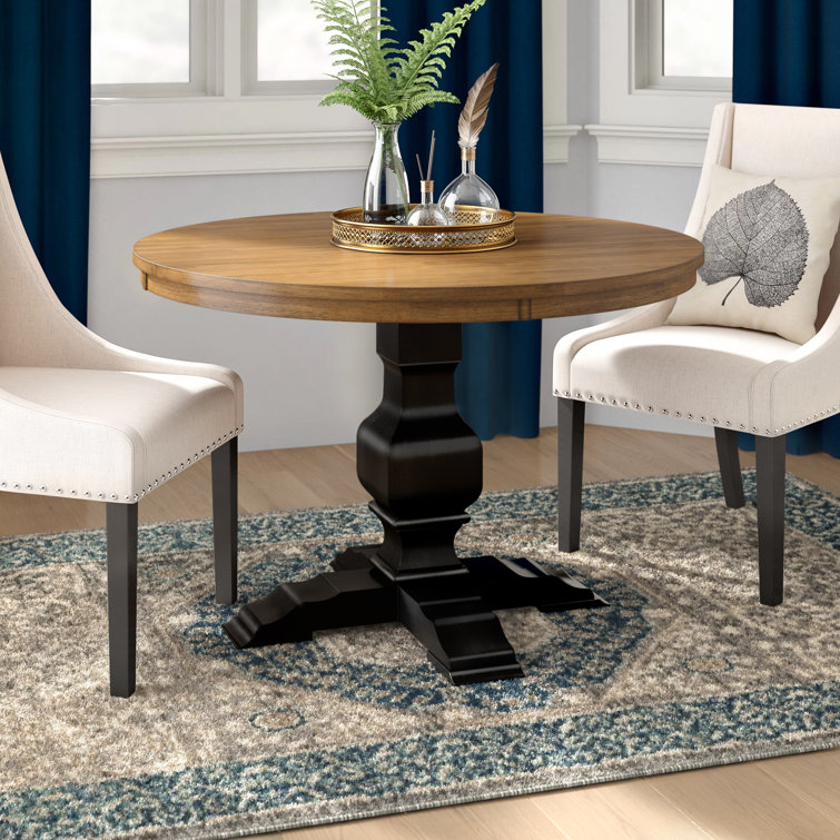 Three Posts™ Fortville Round Solid Wood Dining Table & Reviews | Wayfair