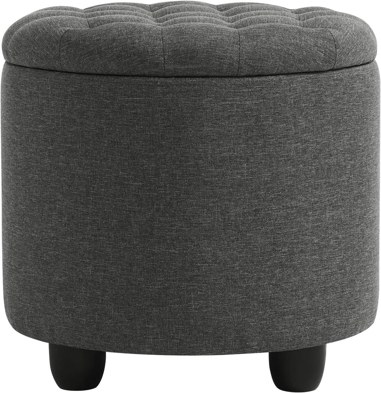 Red Barrel Studio 18.7Inch Storage Round Ottoman, Footstools With ...