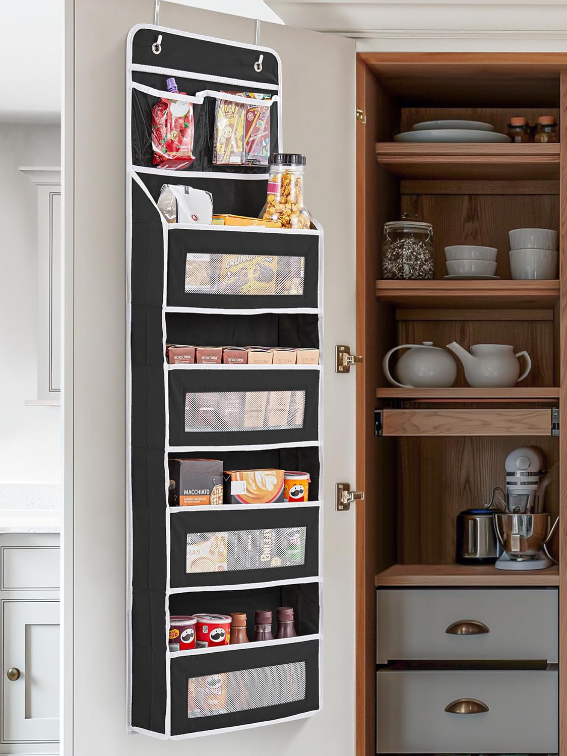 CHUANGWENYI 2 Pack 5-Shelf Over Door Organizer Storage, Upgrade Hanging ...