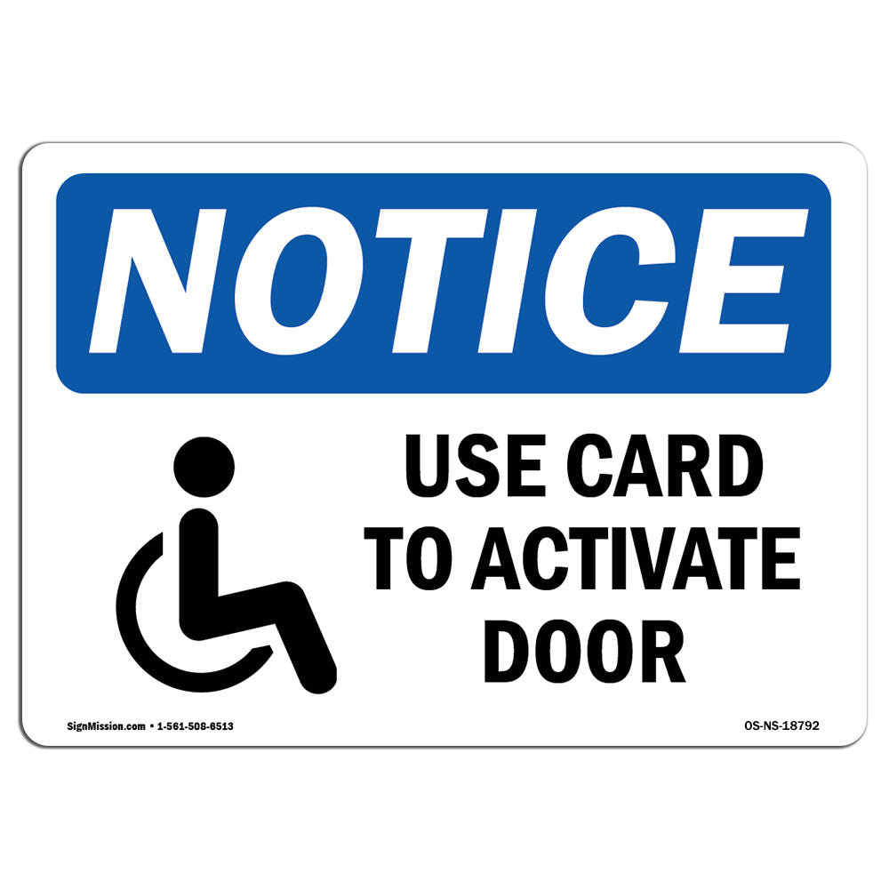 SignMission Use Card to Activate Door Sign with Symbol | Wayfair