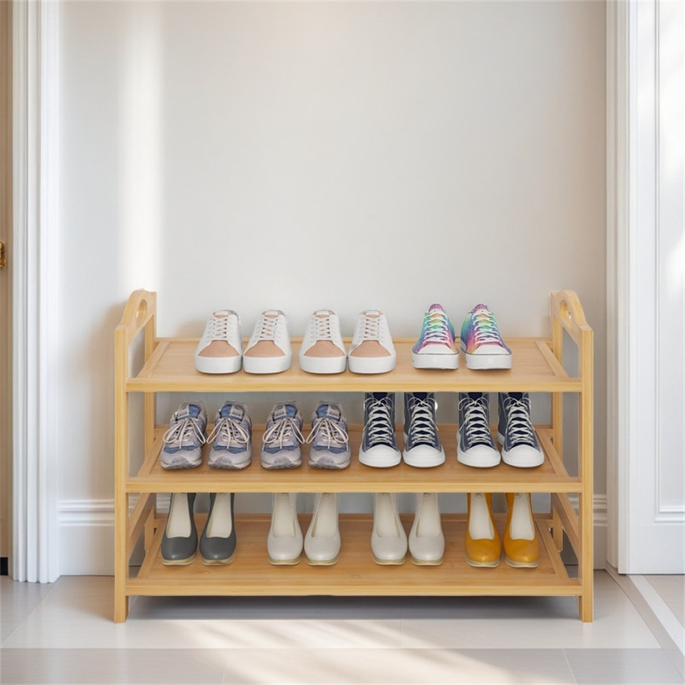 Lark Manor™ Bamboo Shoe Rack, 3Th Floor Shoe Cabinet, Entrance Shoe ...