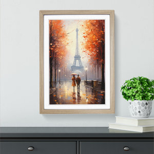 Marlow Home Co. Eiffel Tower Romanticism Art - Framed Print | Wayfair.co.uk