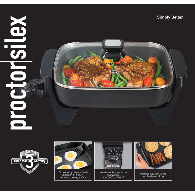 Proctor-Silex Skillet with Lid & Reviews | Wayfair