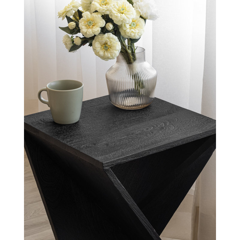 Millwood Pines Caelah Solid Wood Block End Table & Reviews | Wayfair