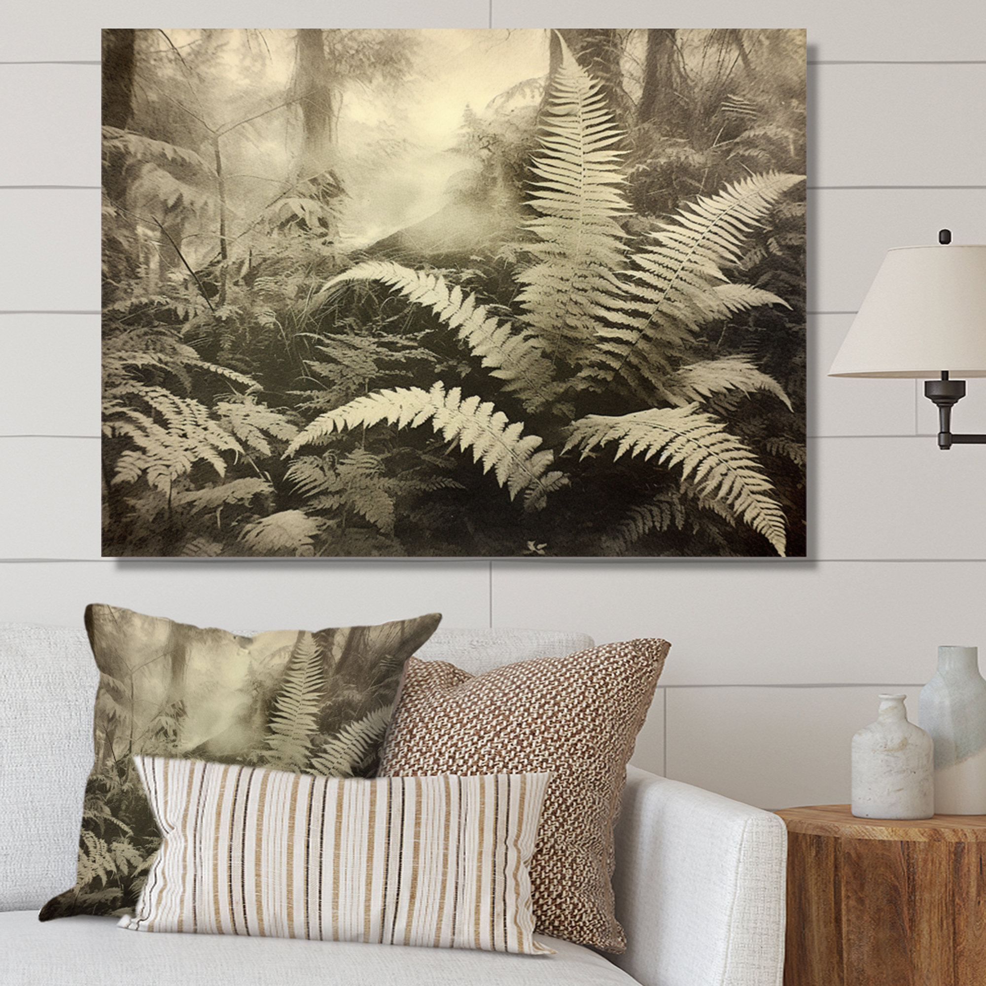 Millwood Pines Green Fern Scenery V On Canvas Print | Wayfair