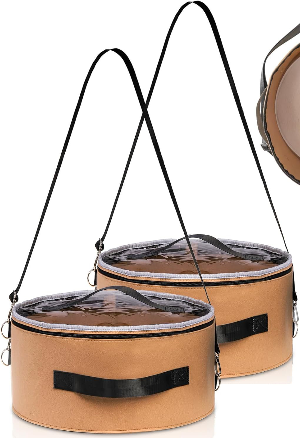 Latitude Run® 2 Pack Hat Storage Box With Lid, 15 Inch Foldable Felt ...