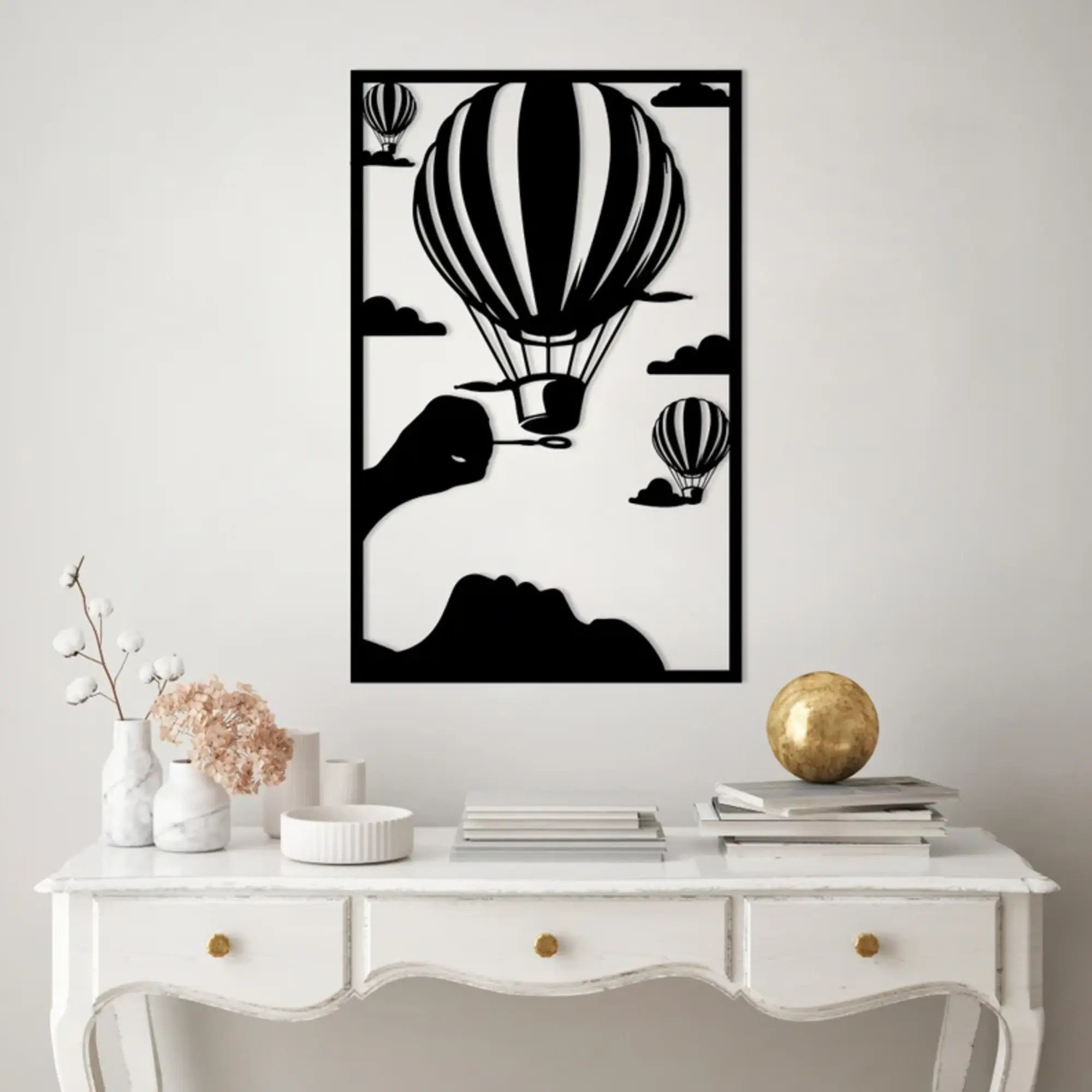 Winston Porter Flying Balloons Metal Wall Art, Metal Wall Decor, Air ...