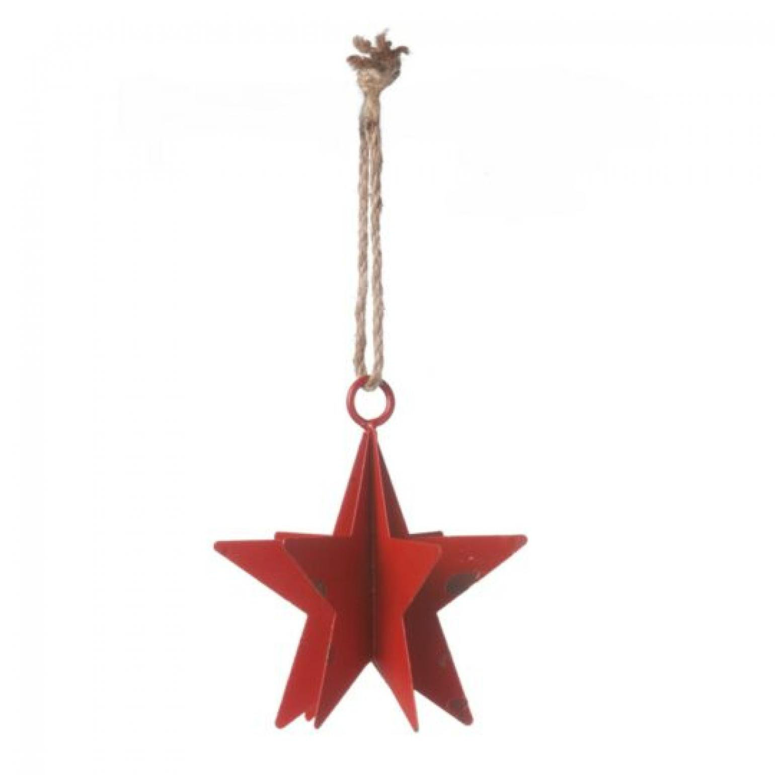 The Holiday Aisle® Hanging Red Metal Star Ornament | Wayfair