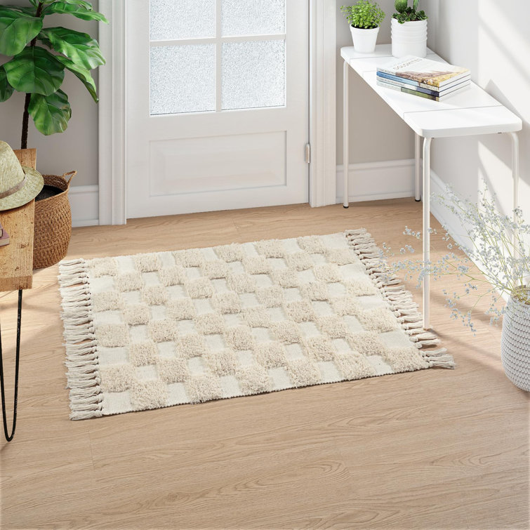 Dakota Fields Keyniah Rectangle Machine Washable Cotton Area Rug | Wayfair