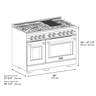 ZLINE 48 in. 6.7 cu. ft. Select Double Oven Dual Fuel Range in ...