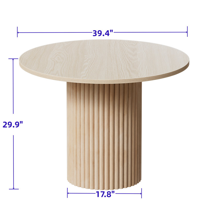 Mercer41 Round Solid Wood Base Dining Table for 1-4 & Reviews | Wayfair