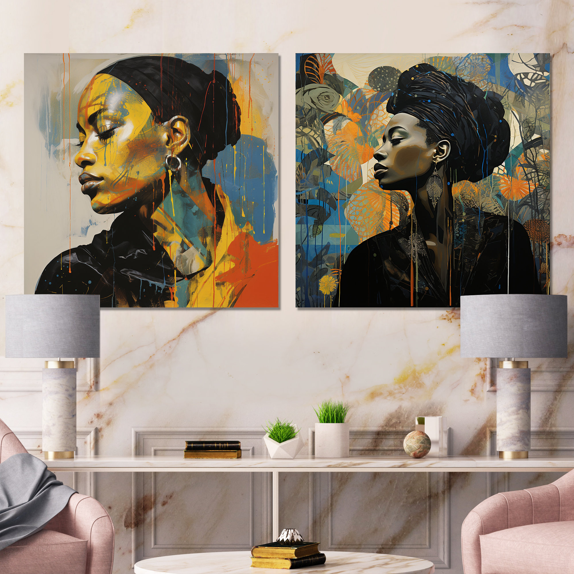 Bungalow Rose African Reggae Woman Portrait I - Woman Metal Wall Art ...
