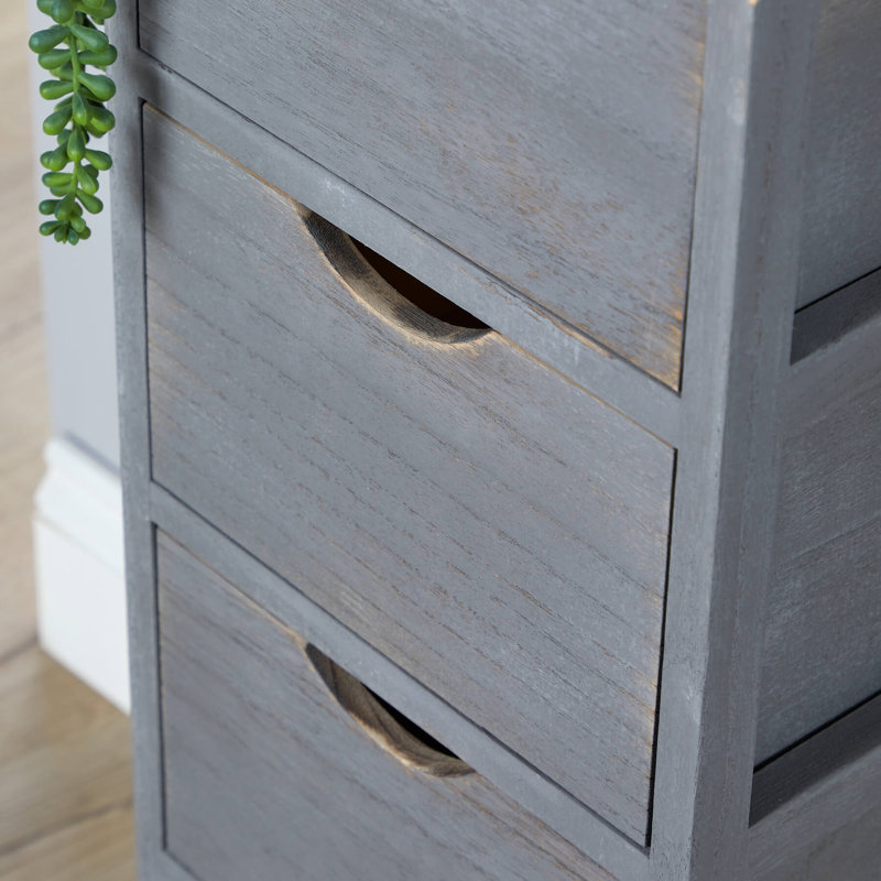 17 Stories Hemsby Fully Assembled 4 Drawer Chest Storage Unit - Grey ...