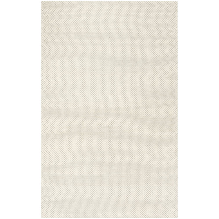 Blue Elephant Solid Colour Hand Woven Flatweave Ivory Area Rug ...