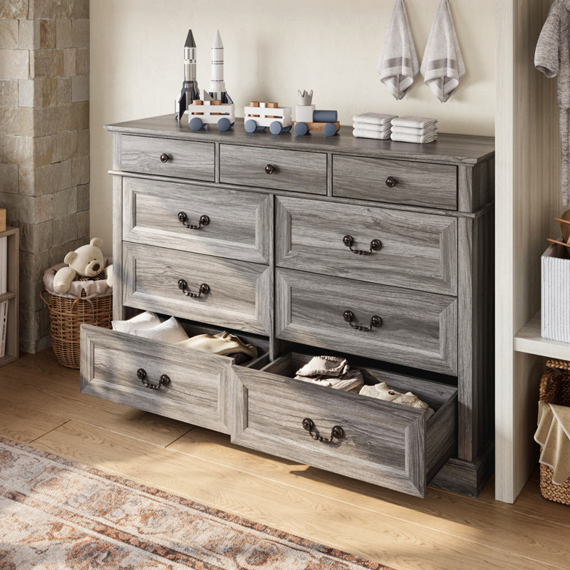 The Twillery Co.® Bridgeport 9 Drawer 53.5'' W Double Dresser & Reviews ...