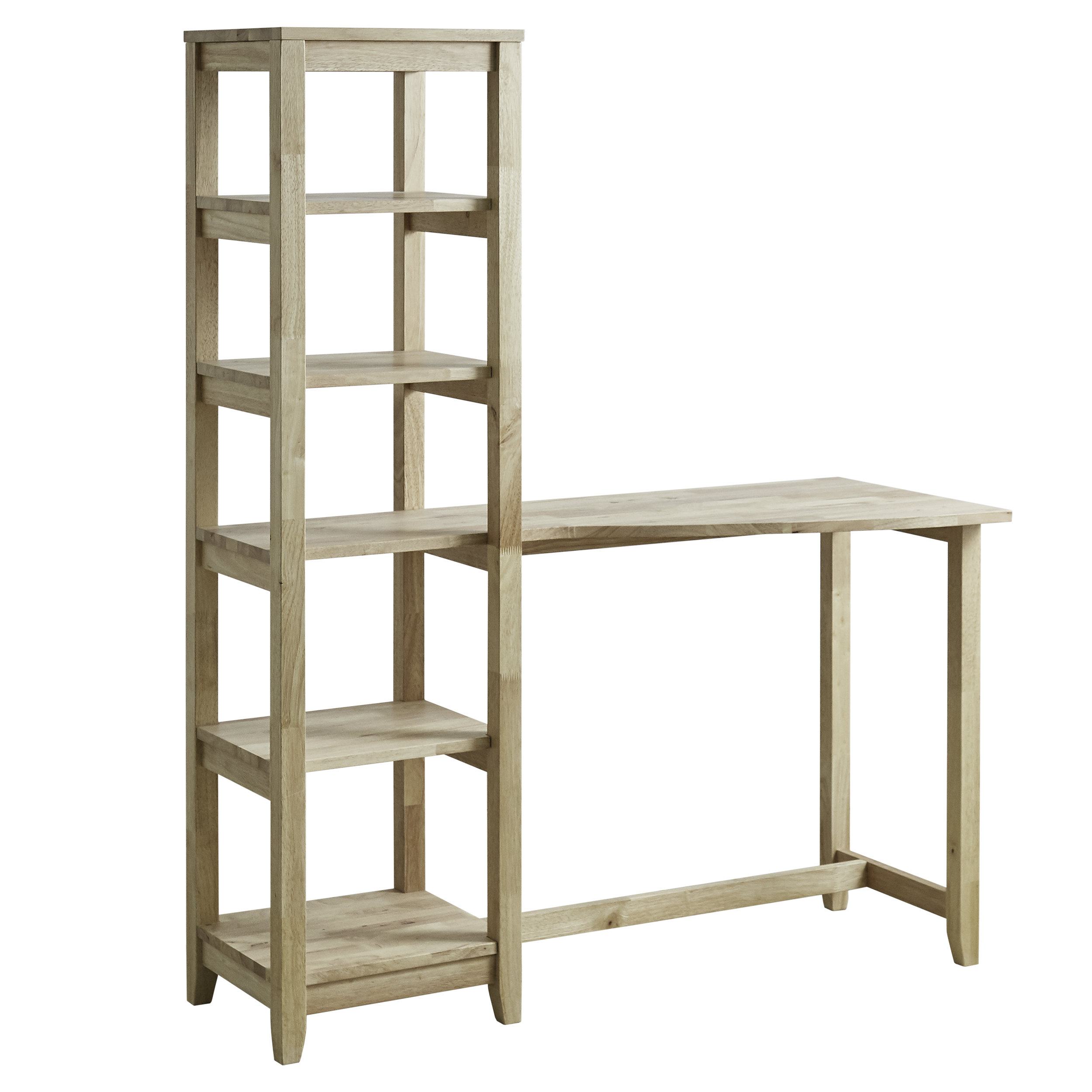 Gracie Oaks Linus Solid Wood Desk+Shelf-unit | Wayfair.co.uk