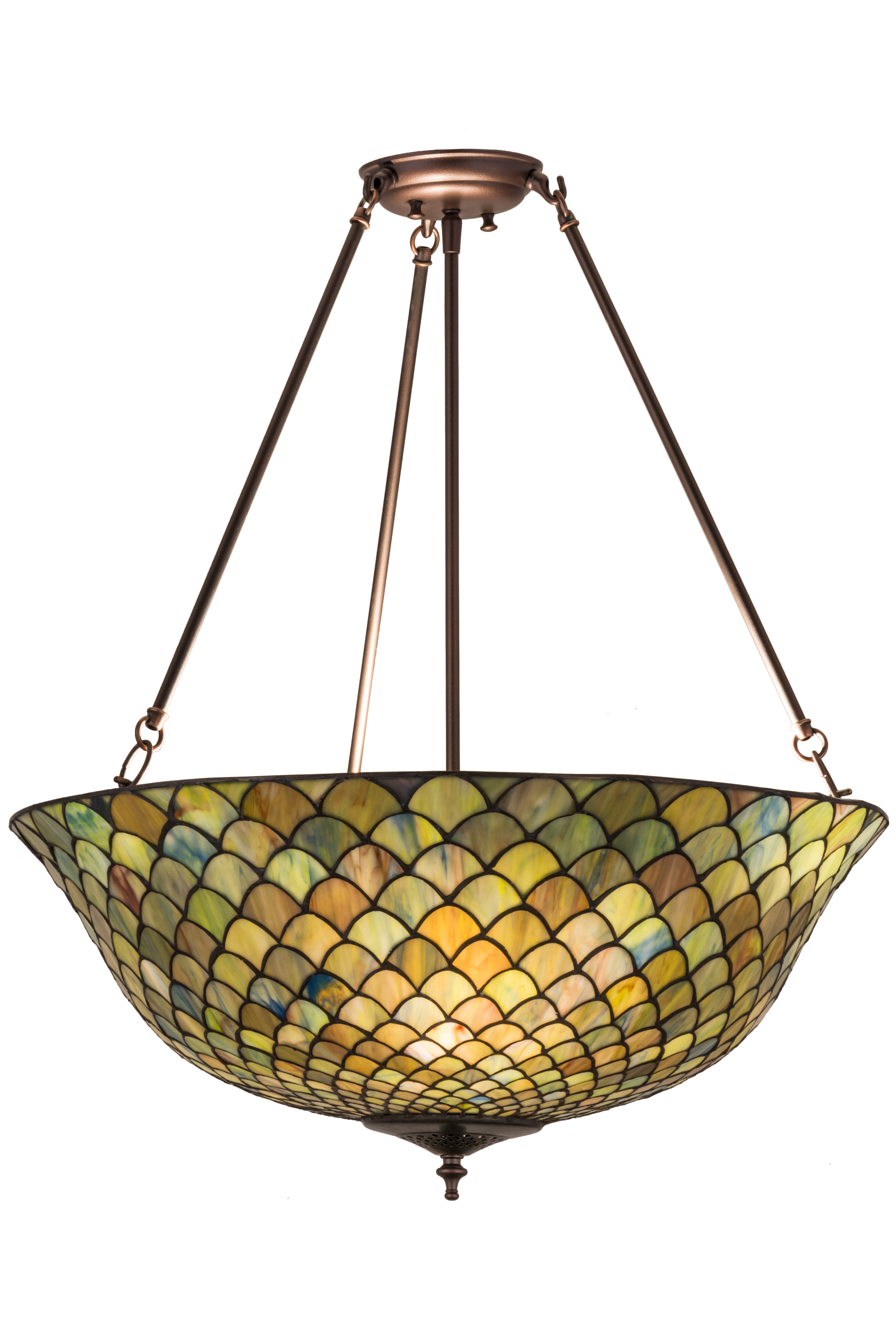 Meyda Lighting Meyda Tiffany & Stained Glass 3 - Light Semi Flush Mount ...