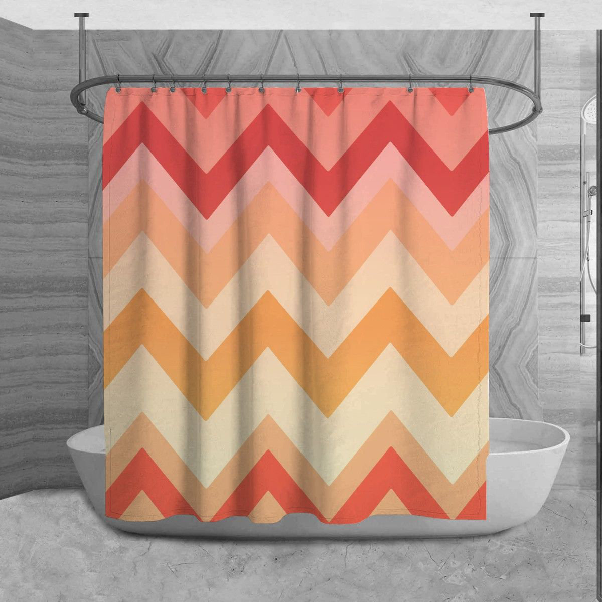 East Urban Home Nailani Chevron Shower Curtain | Wayfair