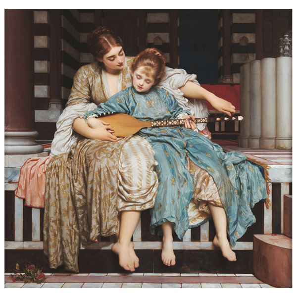 Marlow Home Co. Music Lessons by Frederic Leighton - Wrapped Canvas ...