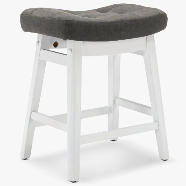 Northobliq Digi 24" Kitchen Island Wooden Saddle Counter Height Short ...