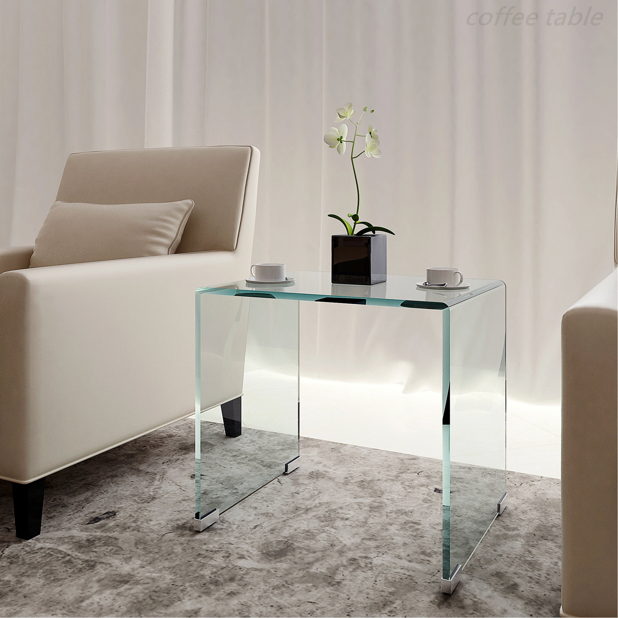 Wrought Studio Table basse simple en verre Sofie - Wayfair Canada