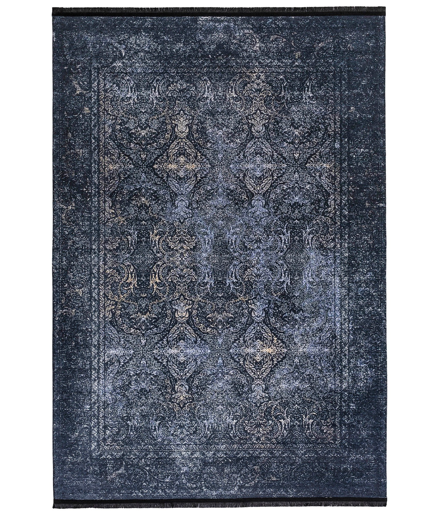 East Urban Home Hurdsfield Damask Machine Woven Velvet Area Rug in Gray ...