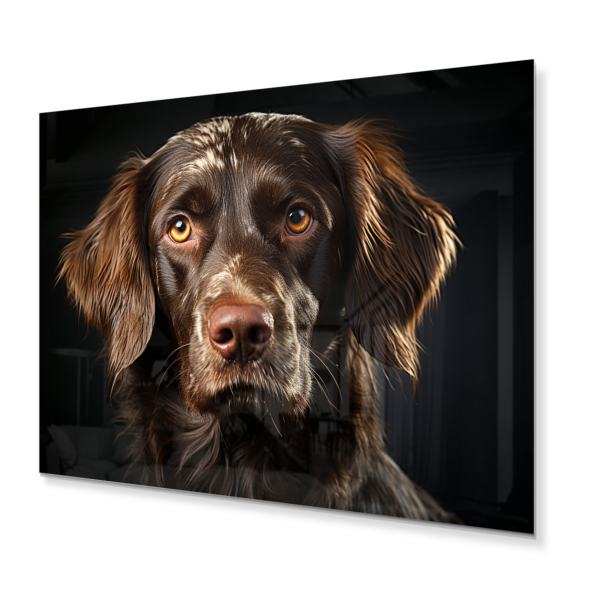 Ebern Designs Dog Portrait II - Animals Metal Art Print | Wayfair