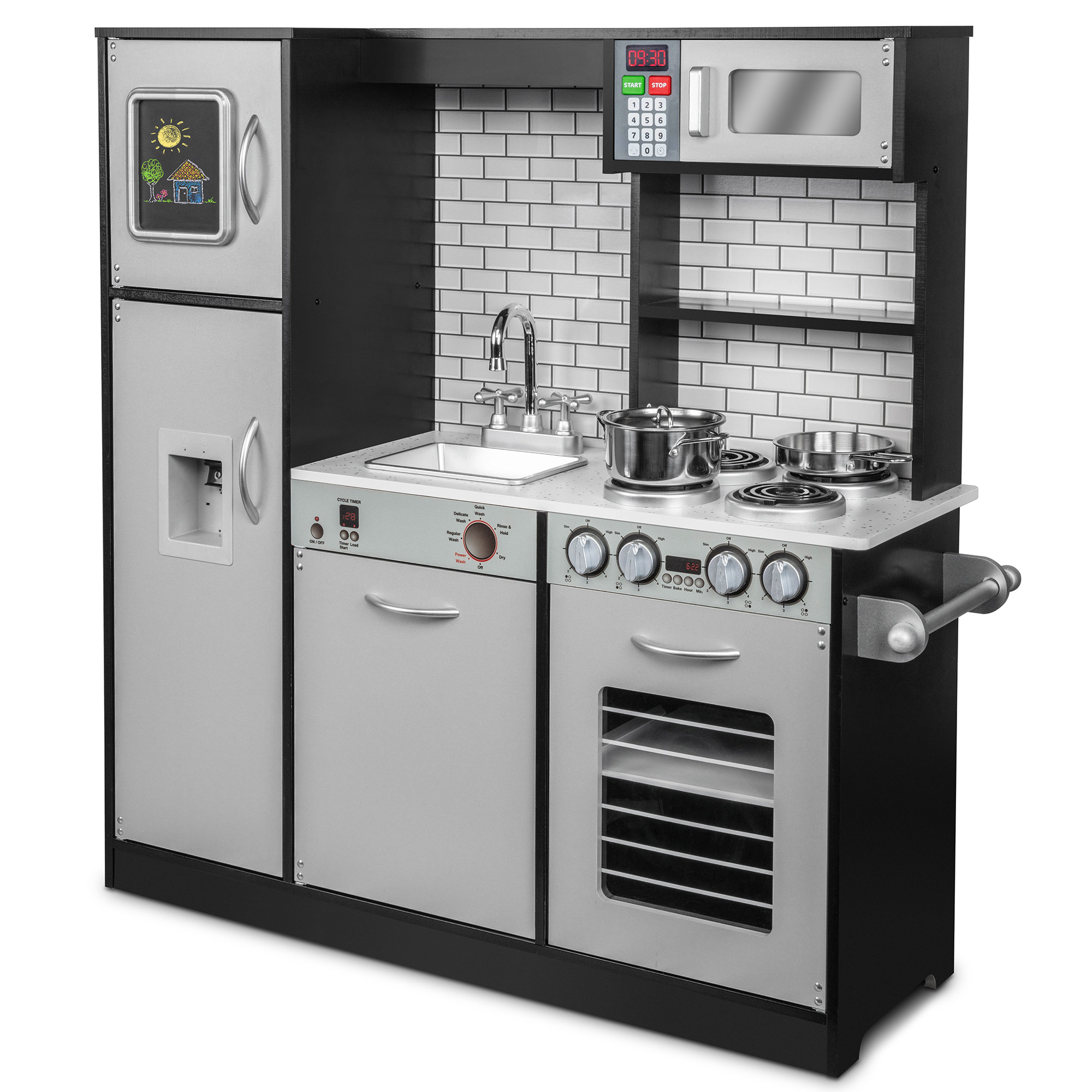 Jumbl Pretend Wooden Kitchen Set & Reviews - Wayfair Canada