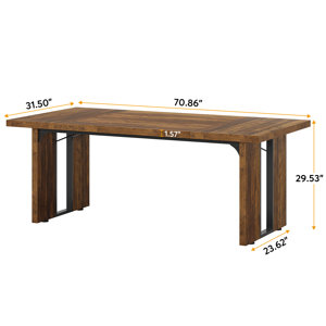 Laurel Foundry Modern Farmhouse® Baron Rectangular 70.9" Dining Table ...