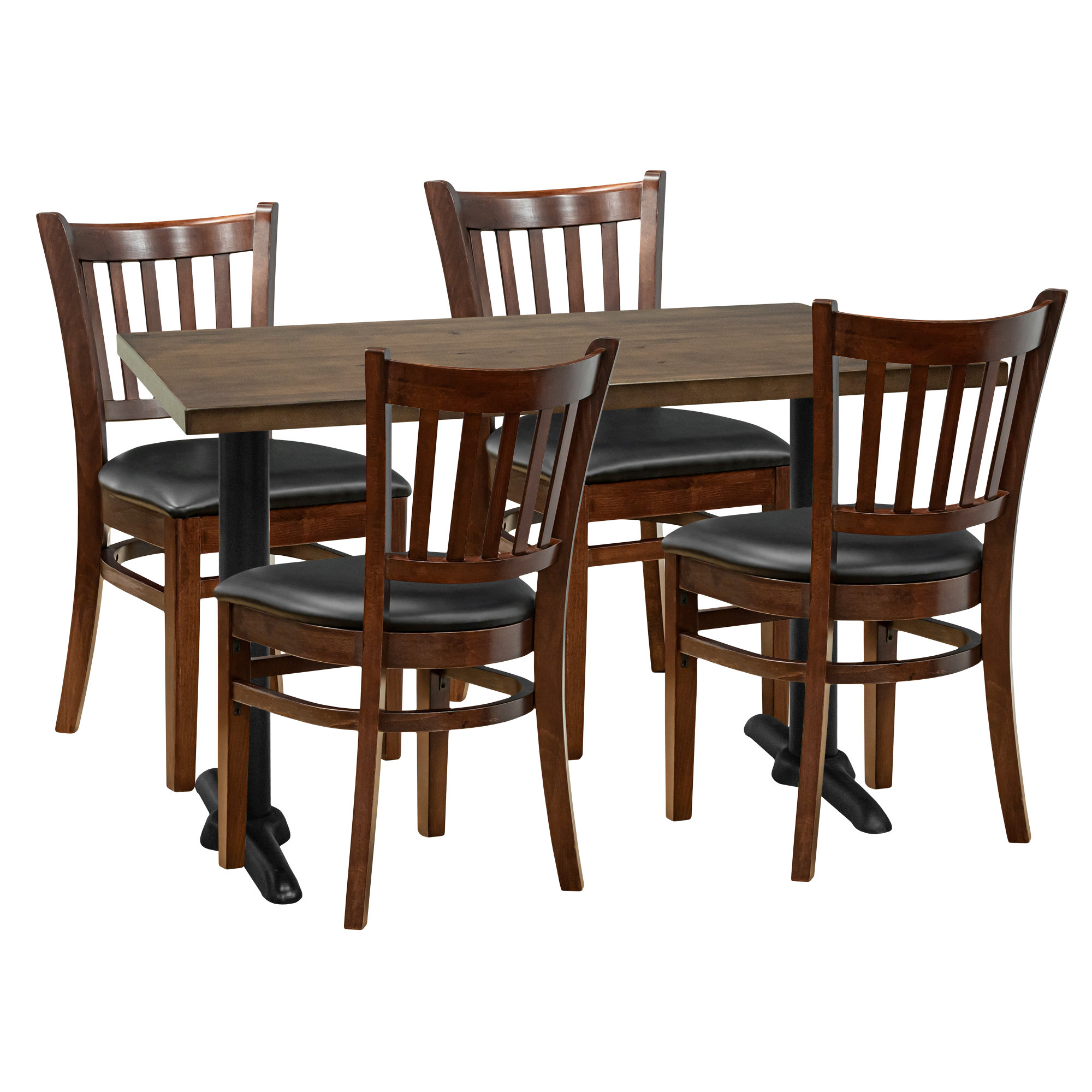 Restaurant Furniture by Barn Furniture 4 - Person Poplar Solid Wood Dining Set - Wayfair Canada