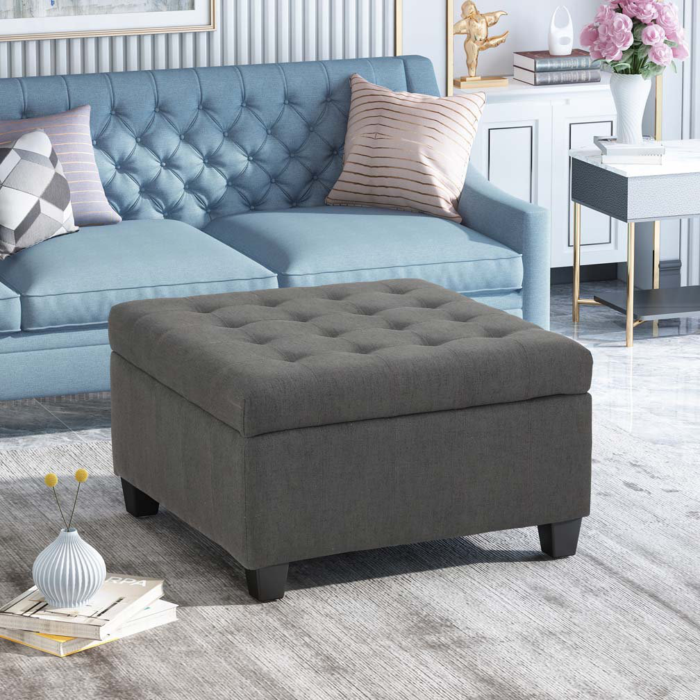 Latitude Run® Tuft Lift Top Storage Ottoman - Wayfair Canada